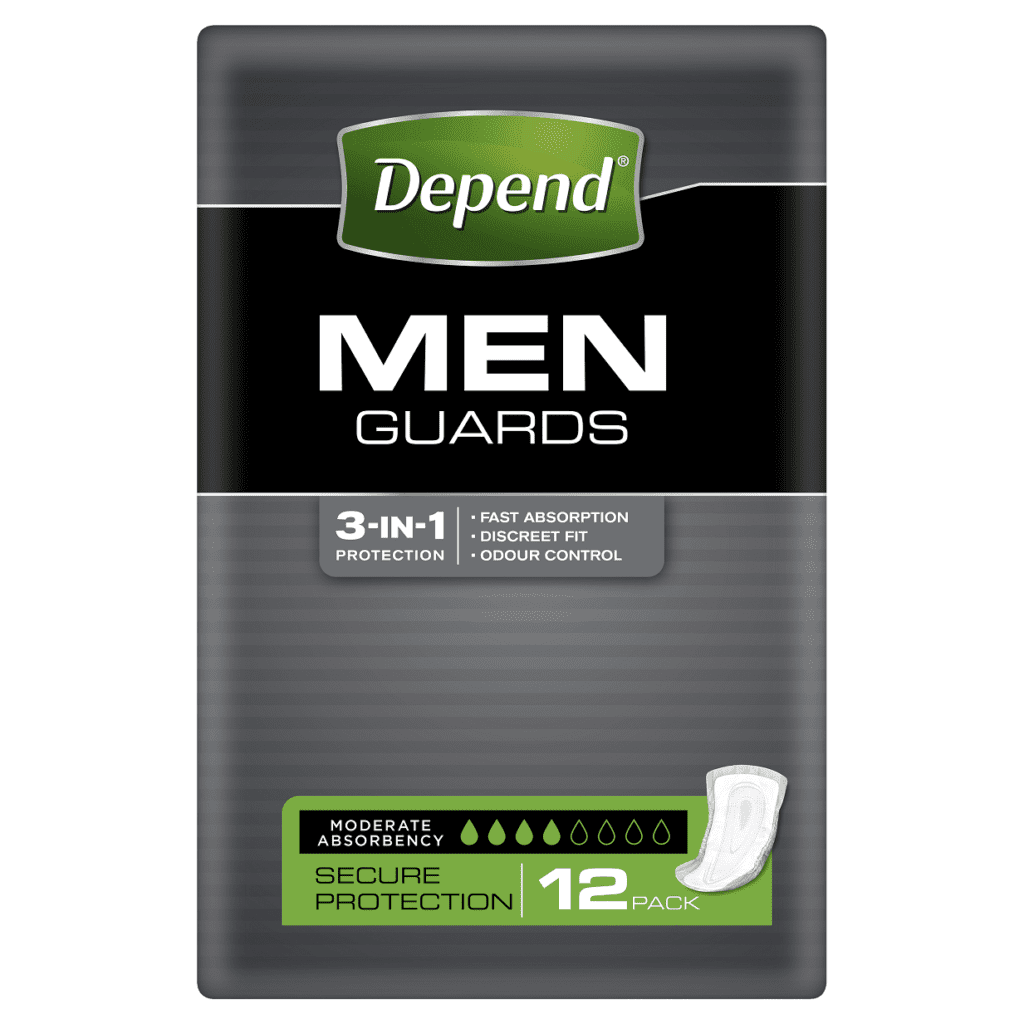 Depend Guards For Men, Moderate Absorbency, 12 Guards - Allcare Warehouse