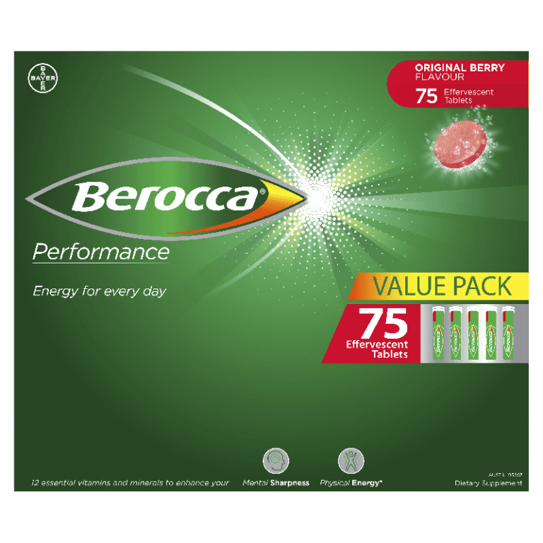 Berocca Vitamin B & C Original Berry Flavour Energy Effervescent ...