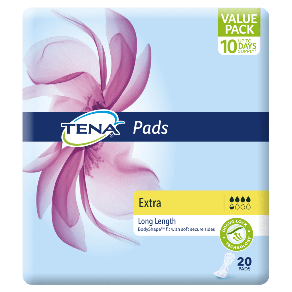 TENA Pads Extra Long Length 20 pack - Allcare Warehouse